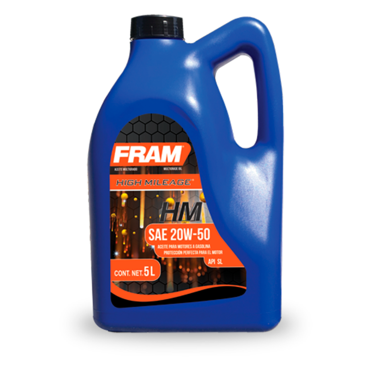 FRAM High Mileage Aceite Mineral 20w50 De 5L ZALO Refacciones Y Servicio